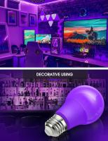 China Dimmable 9W LED Amber Light Bulb 60W Equivalent E26 Base A19 Bulb For Enclosed Fixtures for sale