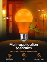 China Enclosed Fixtures LED Bulbs For Amber Lighting 360 Degrees Beam Angle A19 Bulb Shape for sale