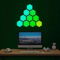 China Adjustable 24V Smart Hexagon Light With RGBIC 16.7 Million Colors And Wifi Bluetooth Control for sale
