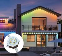 China RGBIC CCT Smart Eave Wall Mounted Exterior Light PC ABS Housing Material With 5054 2835 Light Source for sale