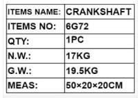 China New Forged Crankshaft 3.0L 6G72 for Mitsubishi Pajero Montero Eclipse Dodge Chrysler Ram Engine Part MD144525 for sale