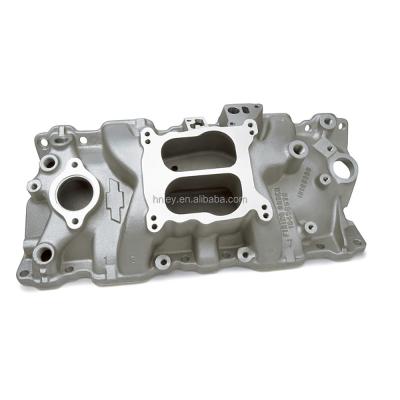 China Aluminum High Rise Intake Manifold for GM Chevy 350 SBC Small Block 400 Dual Plane RPM for sale