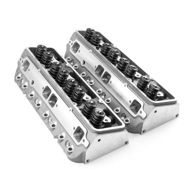 China Chevy SBC 350 217cc 70cc Angle CNC Solid Flat Assembled Aluminium Cylinder Heads for sale