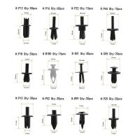 China HE09 350 pcs Car Clips Plastic Car Bumper Fastener 12 Sizes Push Retainer Rivets Kit Door Trim Panel Fender Clips Bumper Clips for sale