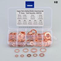 China Assorted Solid Copper Crush Washers Seal Flat Head Ring Washers Set for sale
