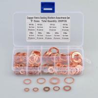 China Copper Metric Sealing Washers Assortment Set 12 sizes 280 pcs cooper washer kit M6-M16 for sale