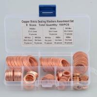 China Copper Metric Sealing Washers Assortment Set 8 sizes 150 pcs cooper washer kit for sale