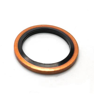 China M12 Flat Steel Crash Washers NBR Zinc-Plated Automotive Self-Centred Seal with Bonded Gasket for sale