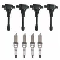 China 4 Ignition Coil and 4 Spark Plug 22448-ED000 UF549 for 07-18 Nissan Altima L4 for sale