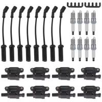 China 8PCS Square Ignition Coil Spark Plug Wires 12611424 8125706160 D510C UF413 12570616 for sale