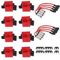 China 8pcs D581 Square Ignition Coils Ultra High with Spark Plug Wires 3859078 for GMC for SILVERADO 1500 2500 3500 4.8L 5.3L 6.0L for sale