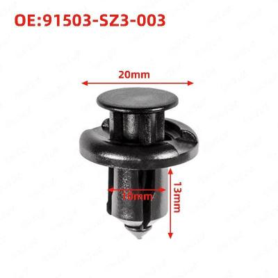 China Auto Vehicle Car Bumper Clips 10mm Retainer Fastener Rivet  91503-SZ3-003 Door Panel Fender Liner for Honda for sale