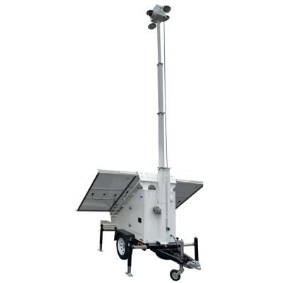 China Mobile solar surveillance trailer solar CCTV camera trailer for commercial building monitoring for sale