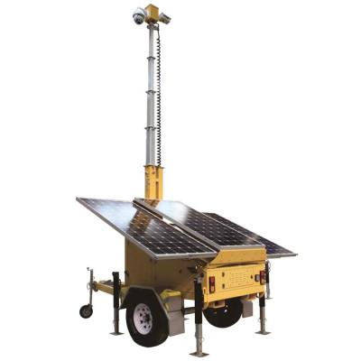 China Solar Mobile Surveillance Vehicle Mobile Solar Trailer With 3*400W Solar Panels for sale