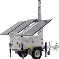 China Security System Hybrid Solar Light Tower CCTV Camera Trailer Price for sale