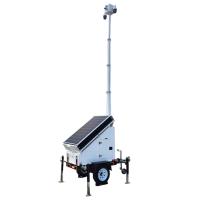 China Gym Mobile Portable CCTV Solar Powered Trailer With PTZ Dome Cameras for sale