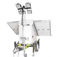 China Energy Efficient Solar Light Towers With 3*380W Solar Panels For Night Work for sale
