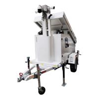 China Solar CCTV Tower Solar Camera Trailer With 7m Electric Mast For Outdoor Security for sale