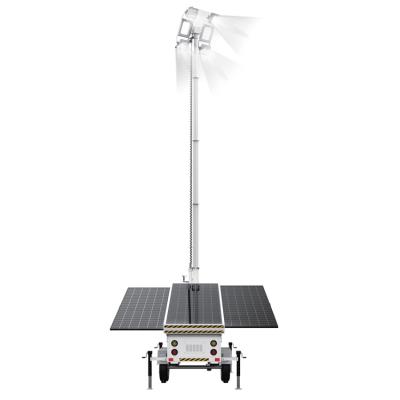 China 7m High mast mobile solar light tower for disaster relief remote areas for sale