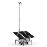 China Solar Power Trailer Cold Dip Galvanized Steel Material For Construction Monitoring for sale