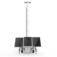China 3*420W Solar Panel Monocrystalline Silicon Solar Light Trailer For Outdoor Parking Lot Lighting for sale