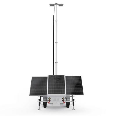 China 3*420W Solar Panel Monocrystalline Silicon Solar Light Trailer For Outdoor Parking Lot Lighting for sale