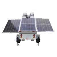 China Rugged Durability Mobile Solar Light Tower Solar Power Energy System Gel Battery Led Light Trailer For Temporary Lighting for sale