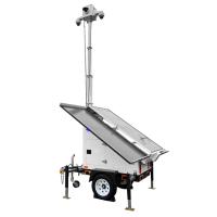 China Solar Camera Trailer With 3*400W Solar Panels For Parking Lot Monitoring for sale