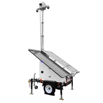 China Solar Camera Trailer With 3*400W Solar Panels For Parking Lot Monitoring for sale