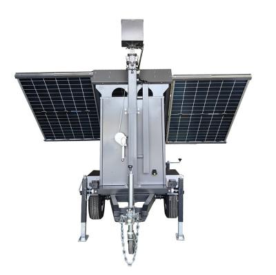 China US Standard Portable Solar Power Camera Trailers Gel Battery For Business Center Monitoring for sale