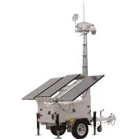 China Portable Solar Power Trailer High Definition Camera Solar Cctv Towers For Road Construction Monitoring for sale