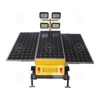China Moving Solar Light Towers With 4*200Ah Gel Battery for Ranch lighting for sale