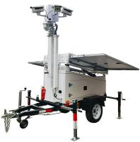 China Moving Solar Panel Led Trailer With DC24V For Temporary Rescue Lighting for sale