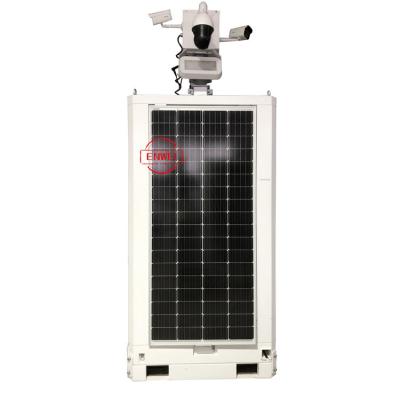 China Remote Control Solar Mobile Light Tower CCTV Tower For Job Site for sale