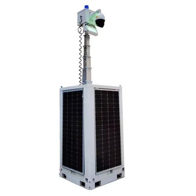 China Solar Powered Security Cctv Tower Durable And Stable For Construction Site for sale