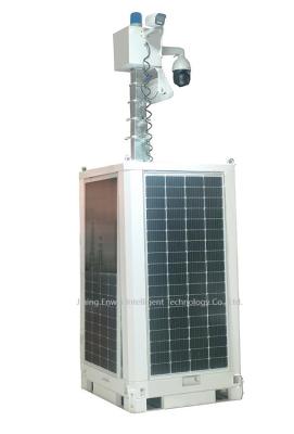 China Portable Solar Powered Camera CCTV Tower For Parking Lot Monitoring for sale