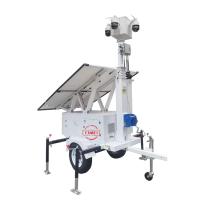 China Mobile Surveillance Trailer With 6m Mast For Open Pit Mining Monitoring for sale