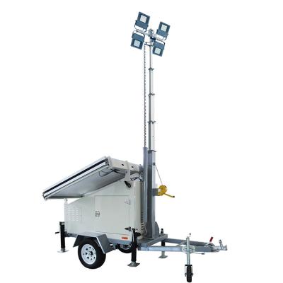 China Portable Solar Powered Floodlight Lighting Trailers For Orchard Lighting for sale