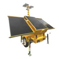 China Trailer Solar Security Camera Light Tower With 3*460W Solar Panels for sale
