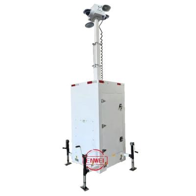 China Mobile Camera Tower Cube Surveillance Unit For Construction Site Theft Prevention for sale