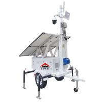 China Solar Surveillance Trailer With Srtrobe Light For Construction Sites Monitoring for sale