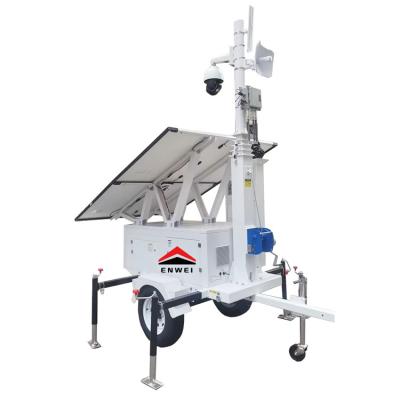 China Solar Surveillance Trailer With Srtrobe Light For Construction Sites Monitoring for sale