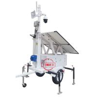 China Solar Mobile Surveillance Trailer Security Camera Trailer For Public Facilities for sale