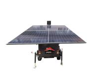 China Black Design Solar Camera Security Trailer With Support Legs For Event Security for sale