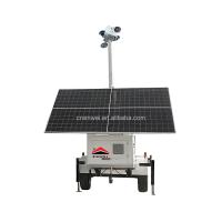 China Mobile CCTV Surveillance Trailer With Solar Panels 4G Connectivity For Parking Lot for sale