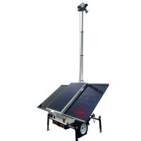 China Mobile Solar Surveillance Trailer With 4G Night Vision Camera For Remote Area for sale