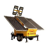 China All-in-One Solar Power Trailer With CCTV Lighting Tower Alarm System For Road Work for sale