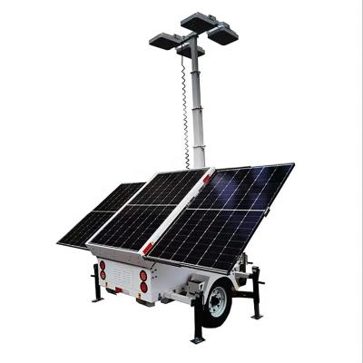 China Mobile Solar Light Tower and Surveillance Trailer Solar Light Trailer for sale
