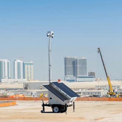 China Solar Surveillance Trailer With 3*400W Solar Panels For Site Monitoring for sale