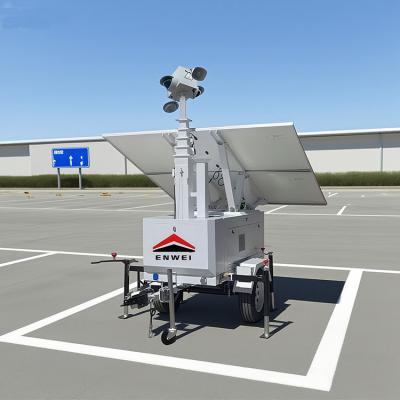 China Flexible Deployment Of Positions Solar Power CCTV Trailer For Parking Lot Monitoring for sale